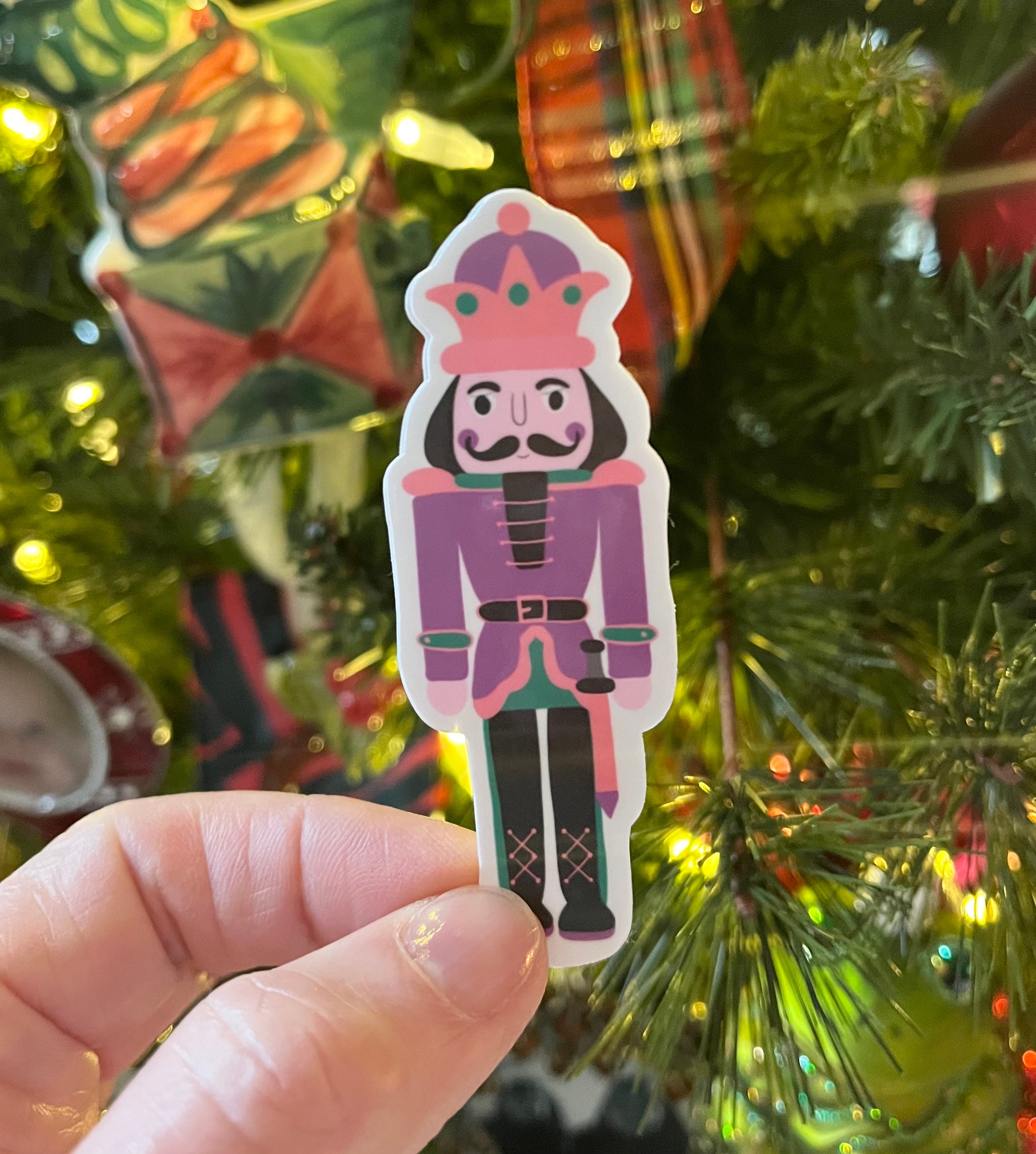 Purple Nutcracker Sticker for Laptop or Water Bottle, Christmas Sticker ...