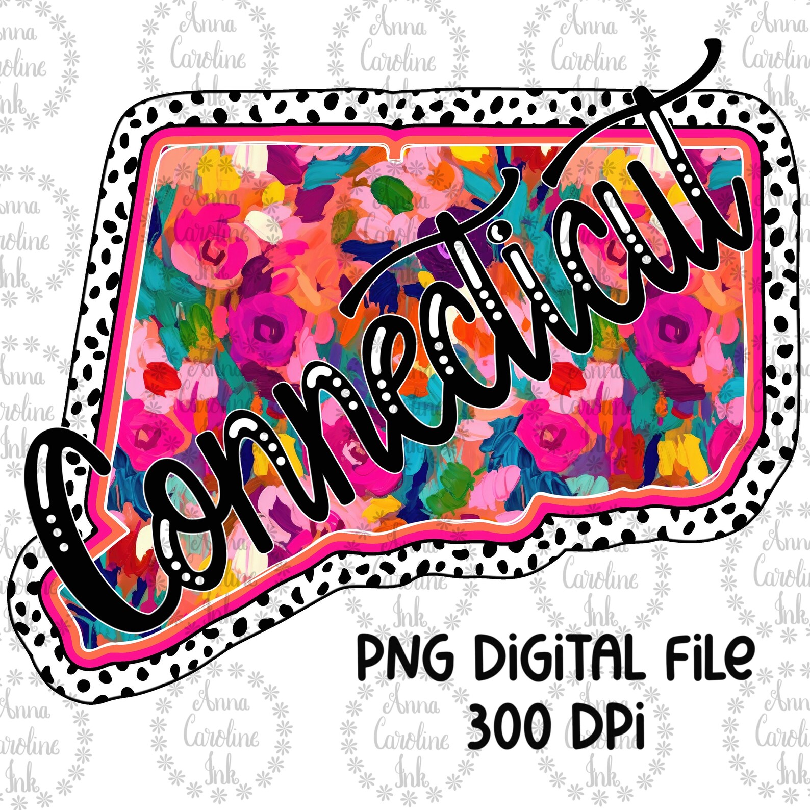 State PNG Connecticut PNG Decals State Digital Download Car Decal ...