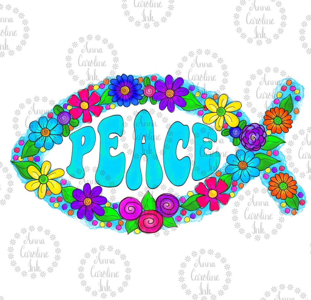 Jesus Fish Digital File for Sublimation|christian Png|hand Drawn ...