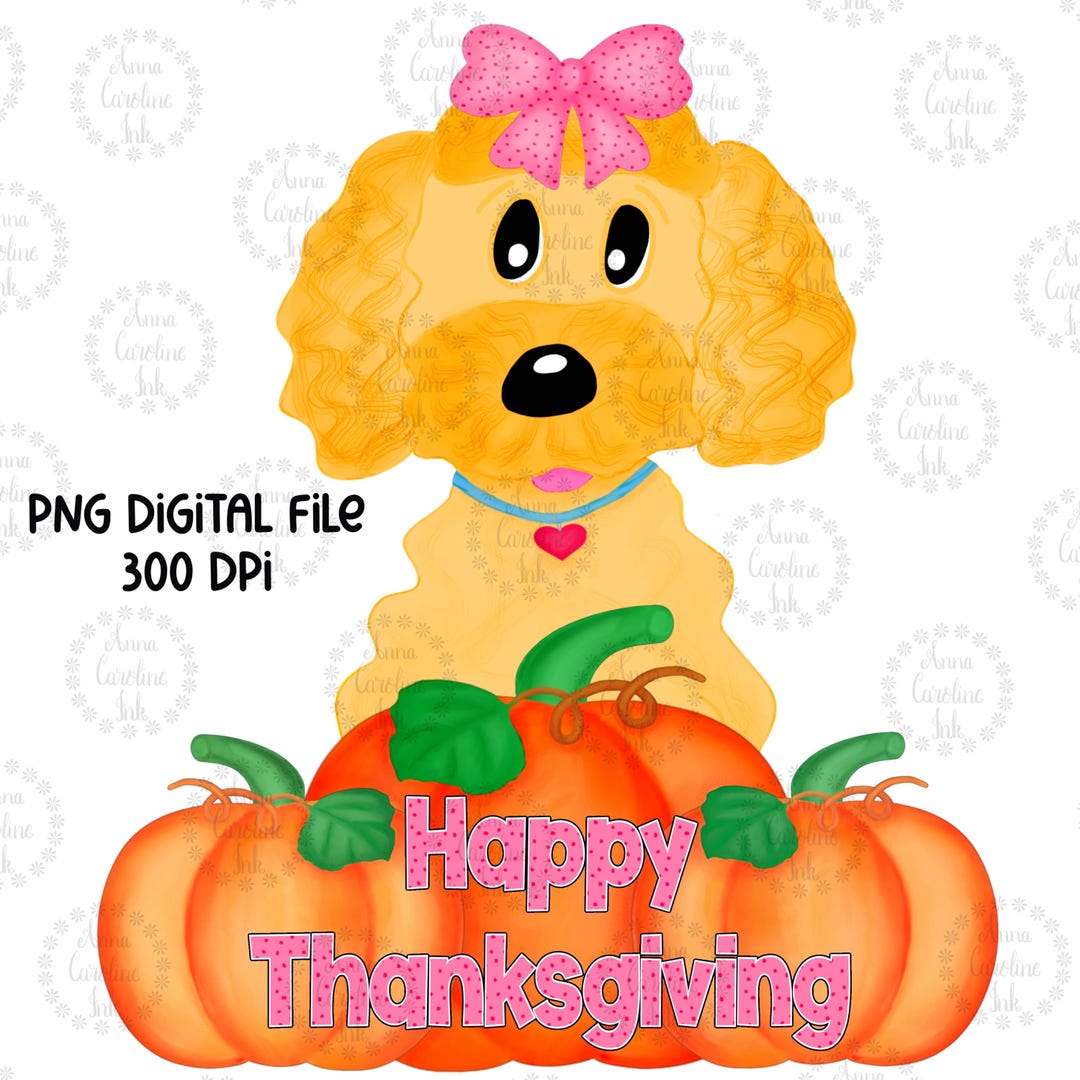 Thanksgiving Dog PNG Doodle Digital Download for Girls Shirt ...