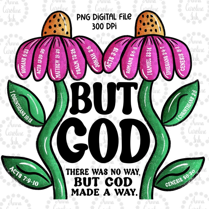 But God PNG Christian Bible Verse for Sublimation Design God Follower ...
