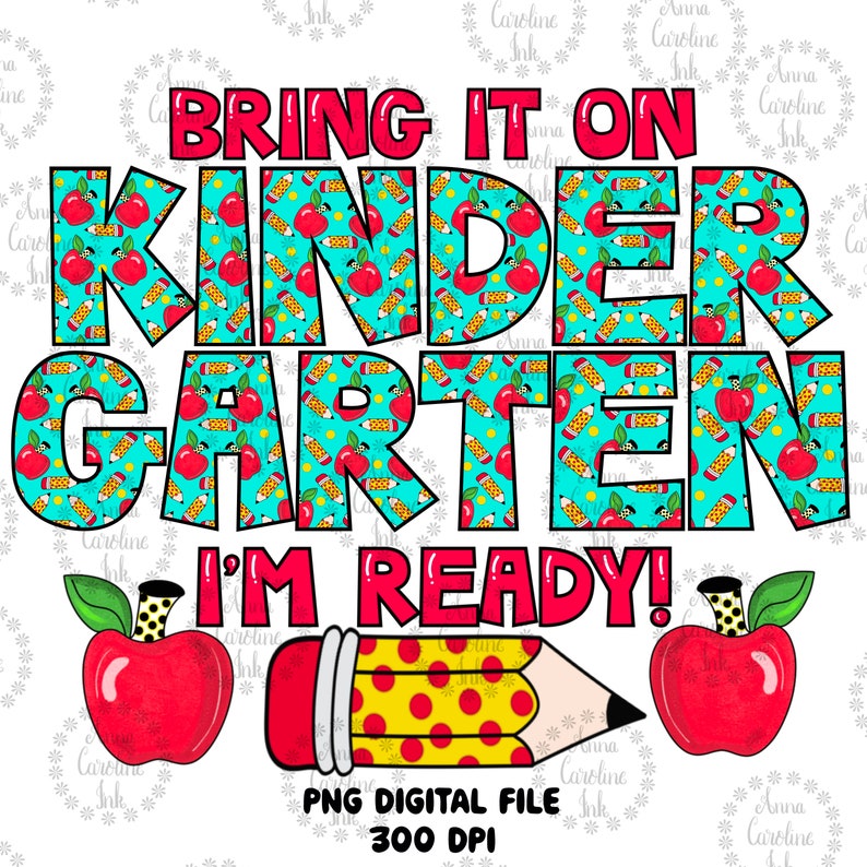 Kindergarten Tshirt Design PNG File for Sublimation|kindergarten Png ...