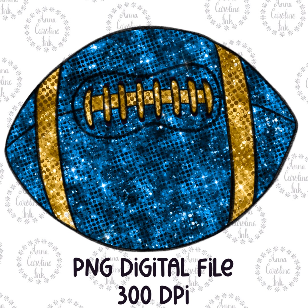 Blue Sequin Football Mascot Png|sequin Blue Football PNG Custom Design ...