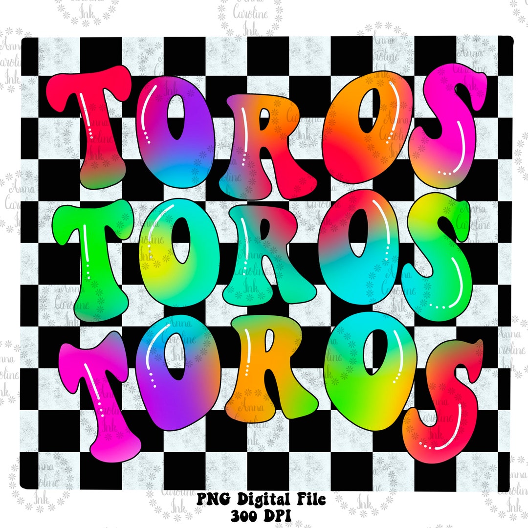 Toros Bull Football Mascot PNG Design|rainbow Colored School Spirit ...