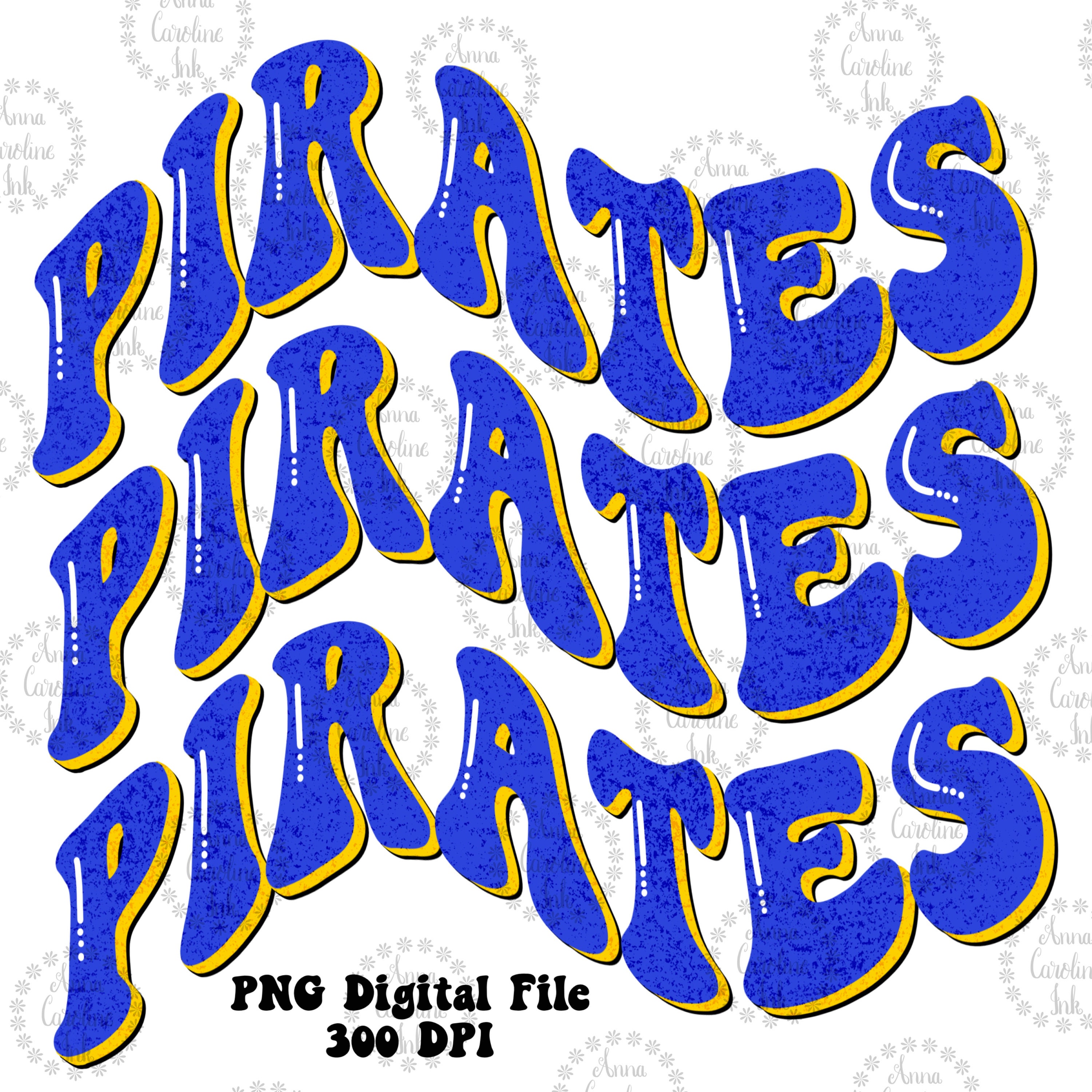 Pirate Football Mascot PNG Design|blue and Gold School Spirit Design ...