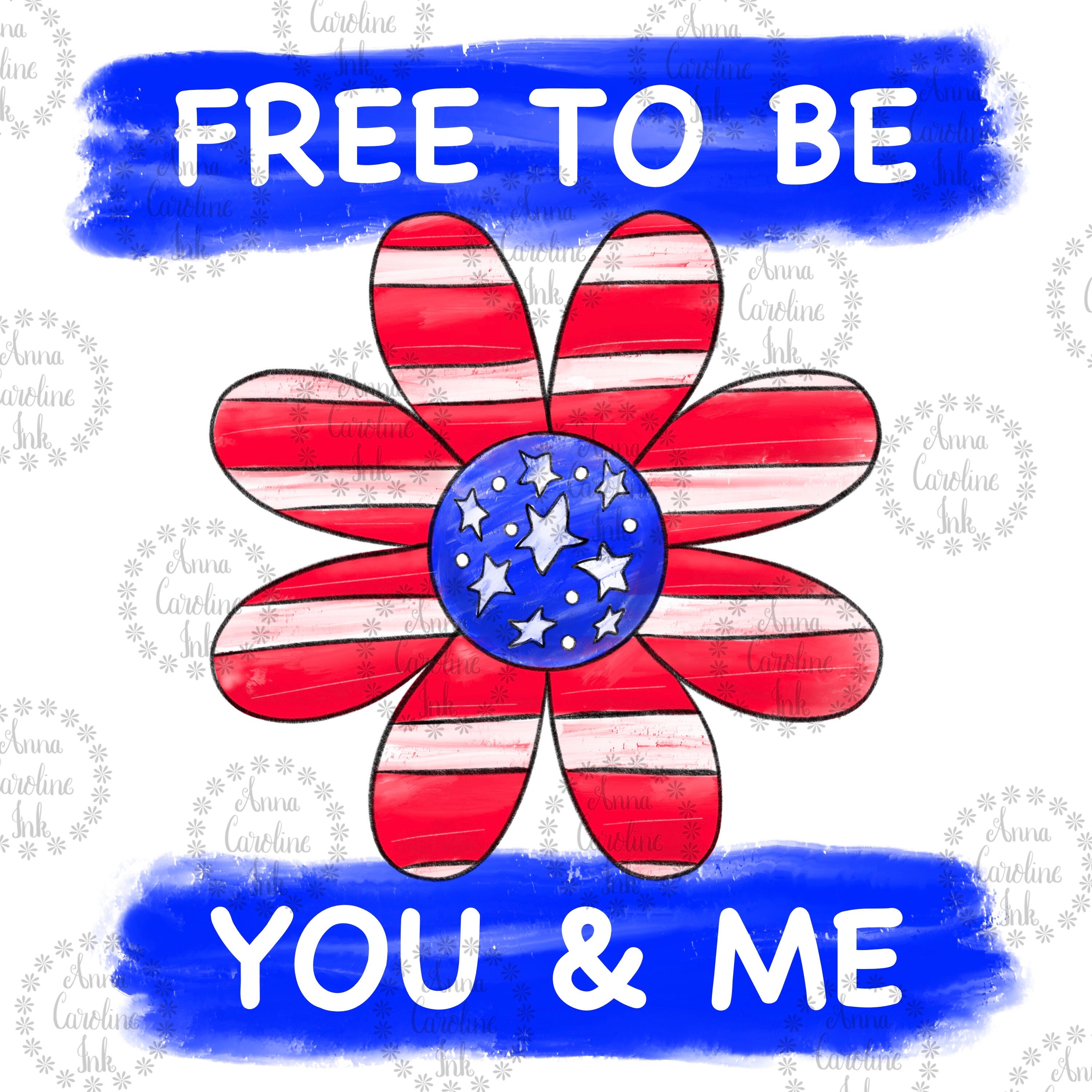 Patriotic Daisy Digital File for Sublimation|daisy Flag Clip Art ...