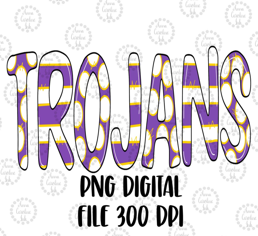 Trojan Football Mascot PNG Trojans PNG Design|purple and Gold School ...