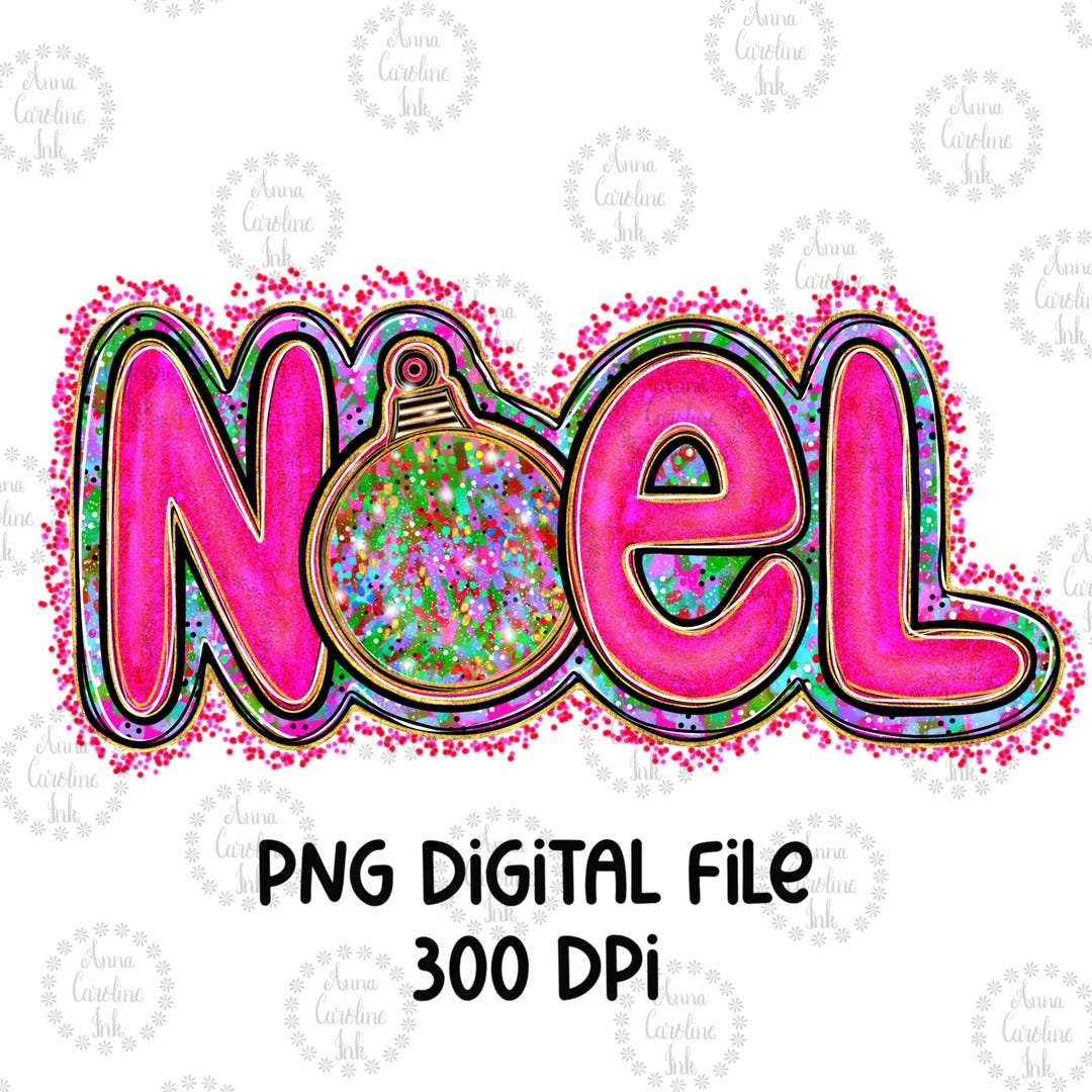 Noel PNG Christian Christmas Sublimation Digital Download Glitter ...