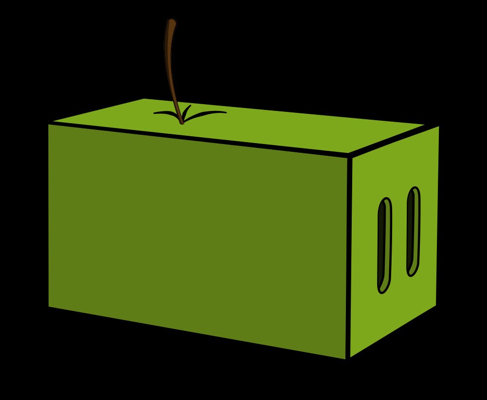 Apple Box Sticker - Etsy