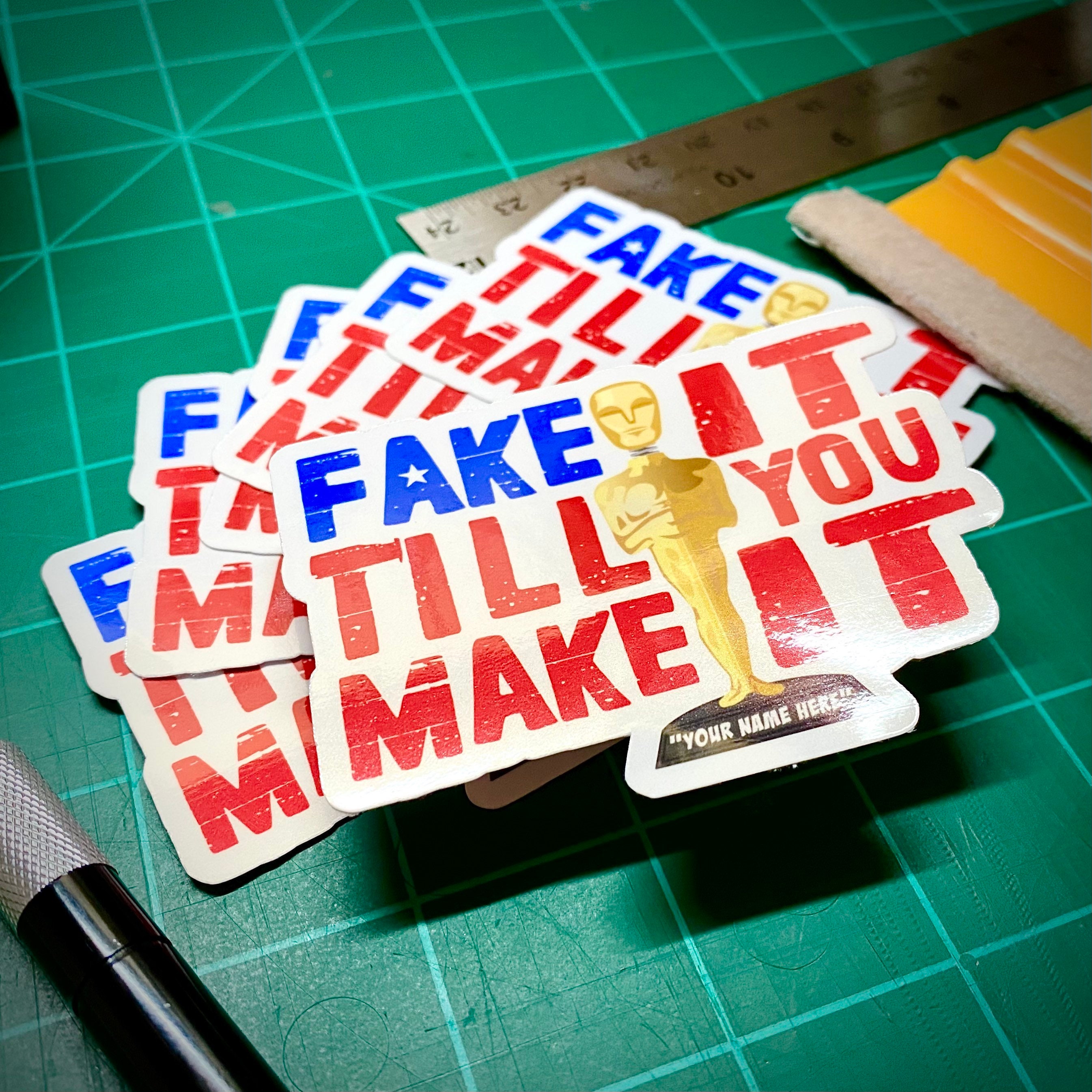 Fake It Till You Make It - Sticker - Etsy