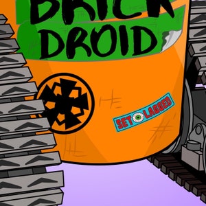 Brick Droid - Sticker - Etsy