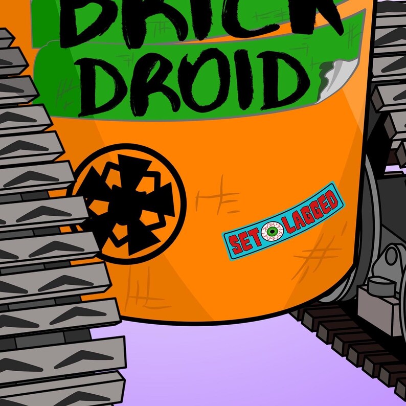 Brick Droid Sticker - Etsy