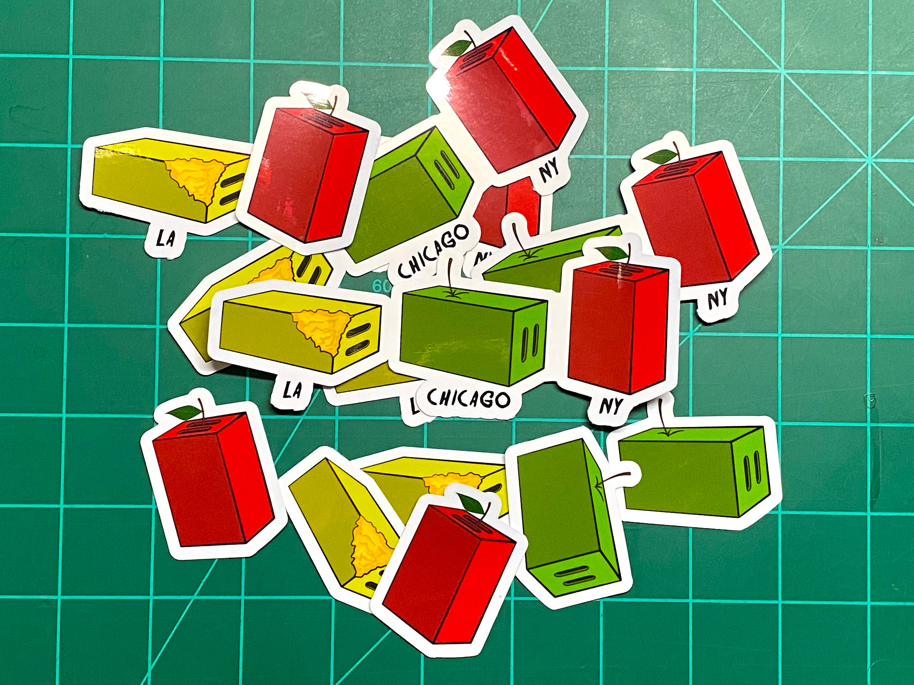 Apple Box - Sticker - Etsy