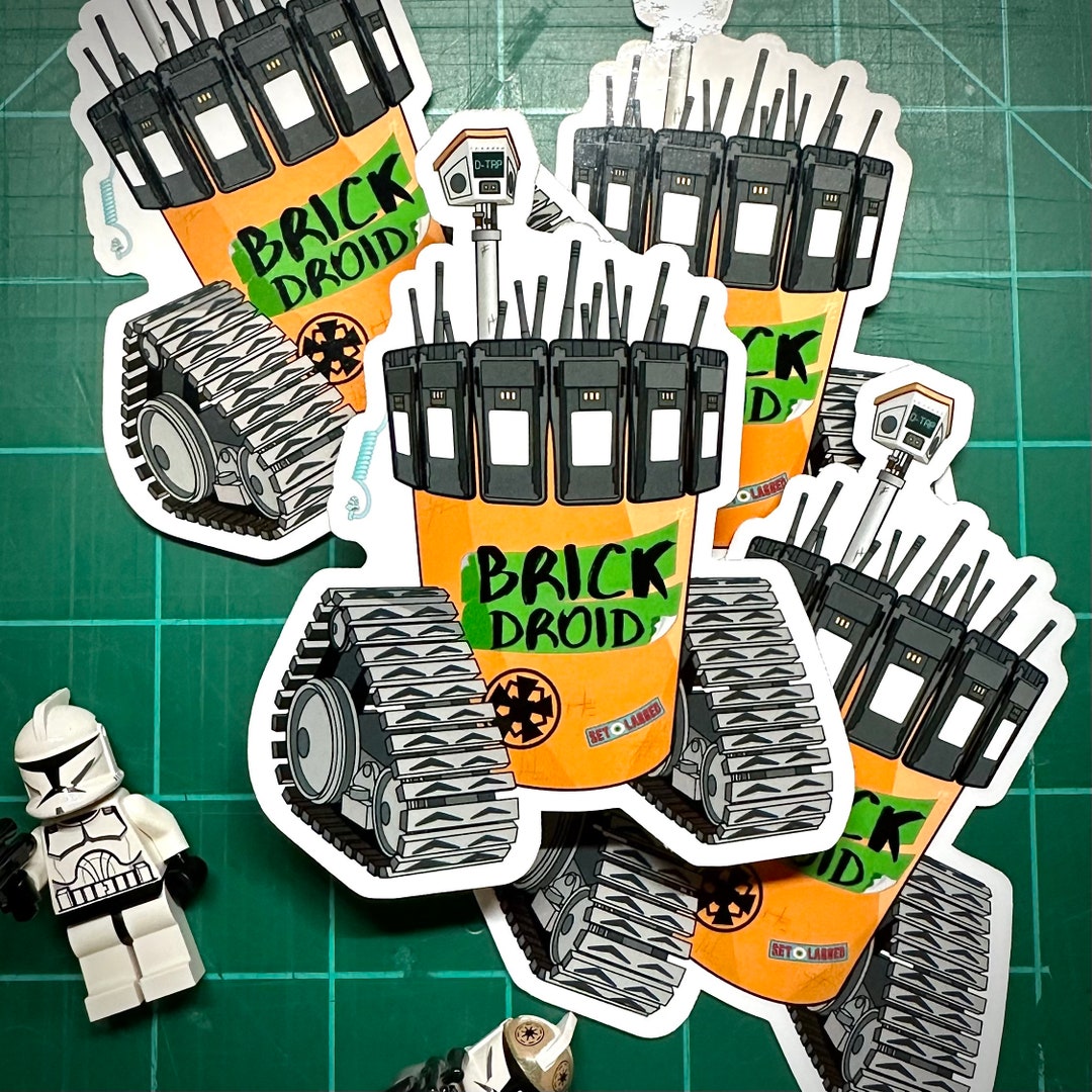 Brick Droid - Sticker - Etsy