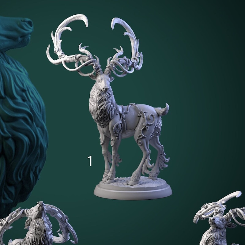 3d Printed Deer 32mm - Etsy