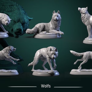 Wolves Resin 3D Printed Miniature White Werewolf Tavern - Etsy