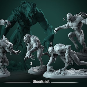Ghouls Resin 3D Printed Miniature White Werewolf Tavern Dnd - Etsy