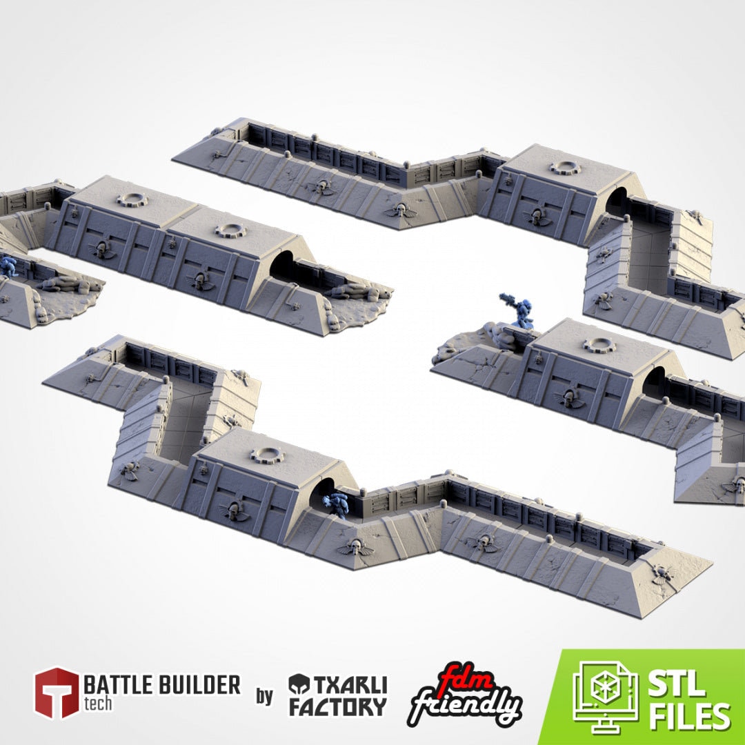 Trenches Scatter Terrain Txarli Factory Warhammer RPG Dnd Table Top ...