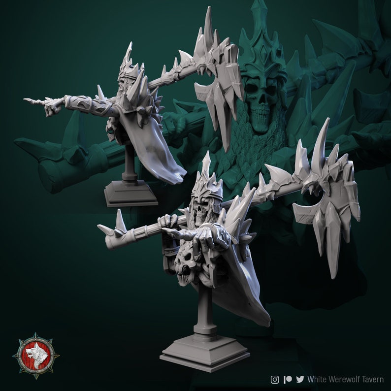 Krovar the Undying Bust Resin 3D Printed Miniature White - Etsy