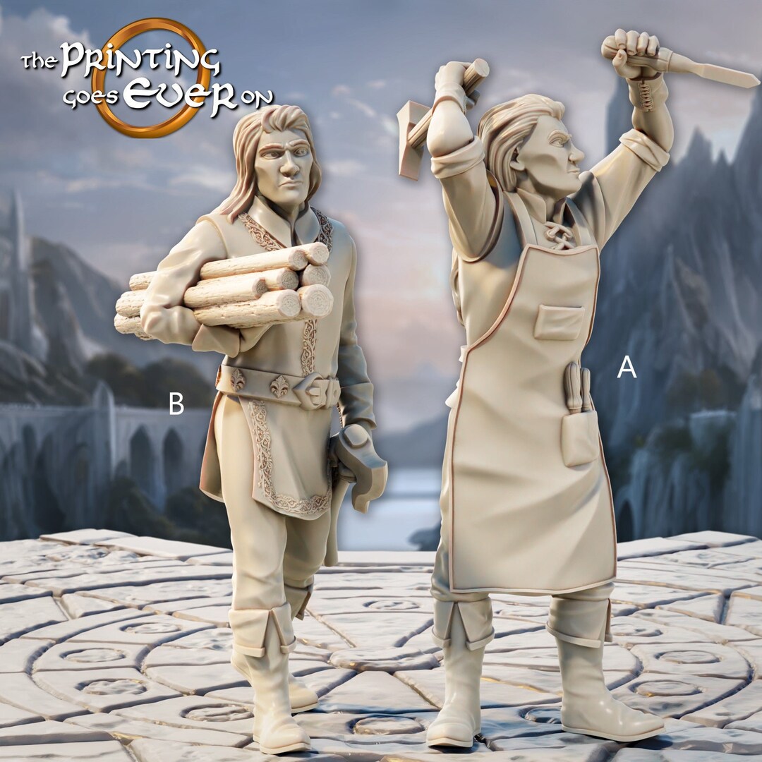 Elven Shipwrights | Silver Shores | Resin 3D Printed Miniatures | Table ...