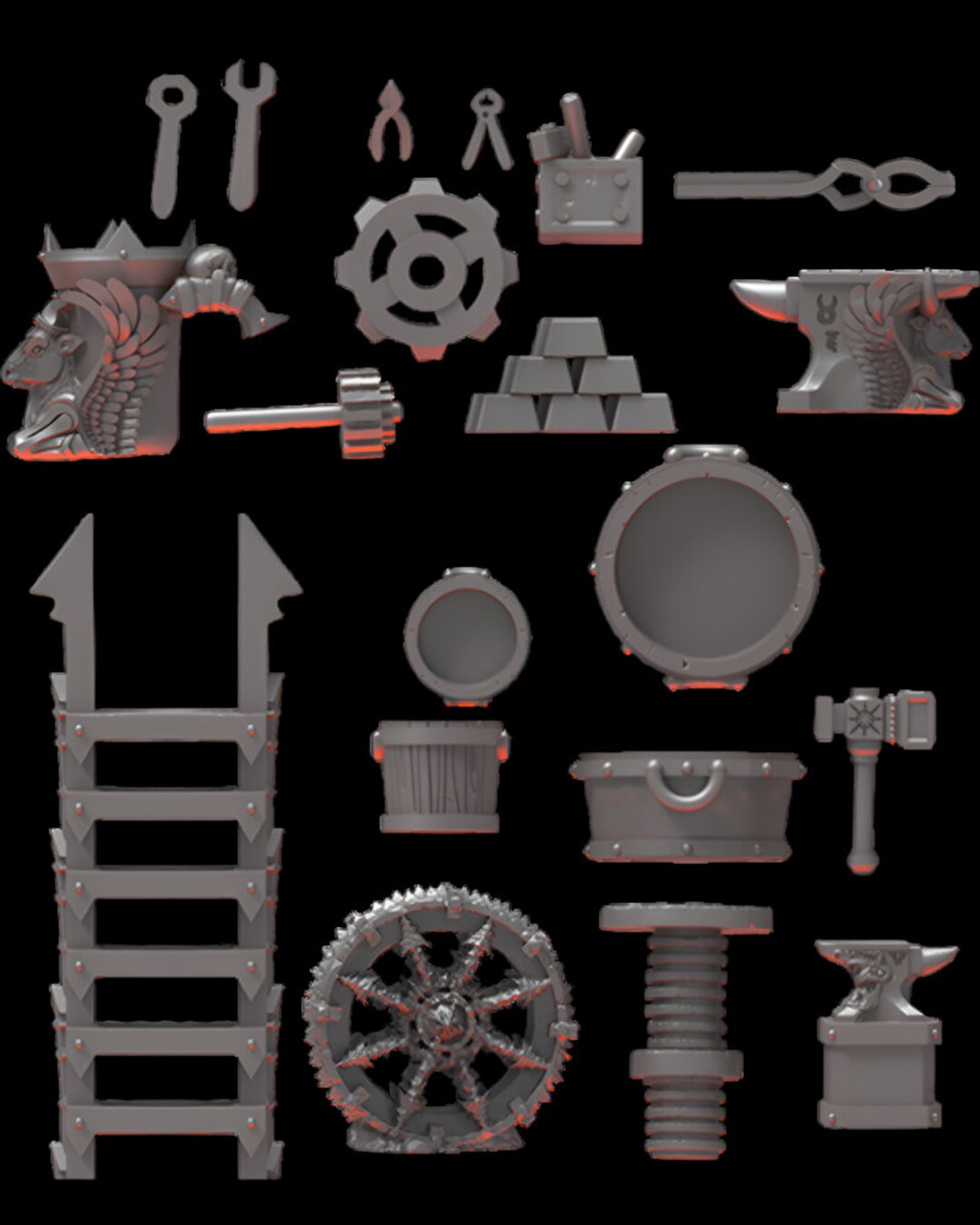Accessories Kit Infernal Dwarves Lost Kingdom Miniatures - Etsy