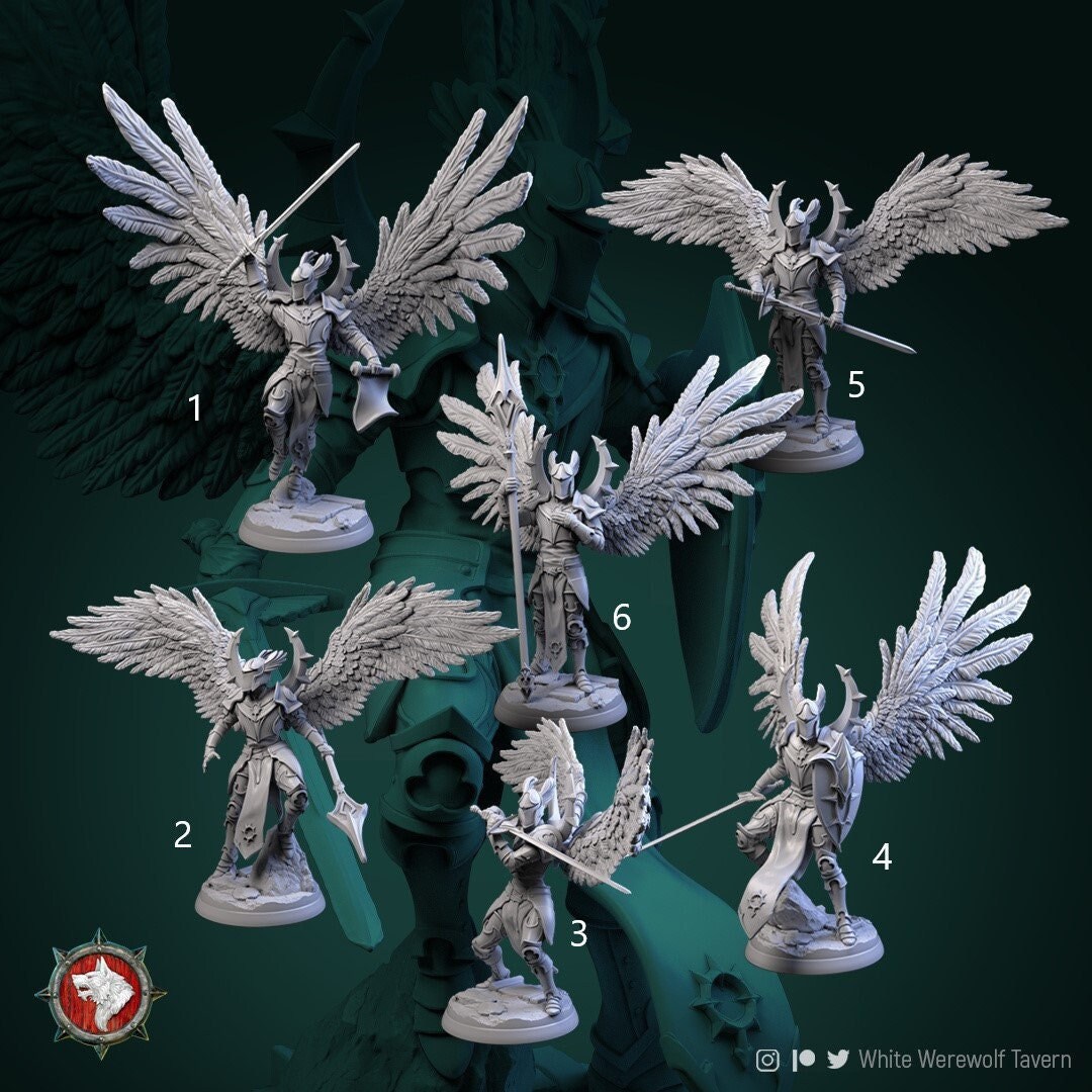 Celestial Knights | Multiple Scales | Resin 3D Printed Miniature ...