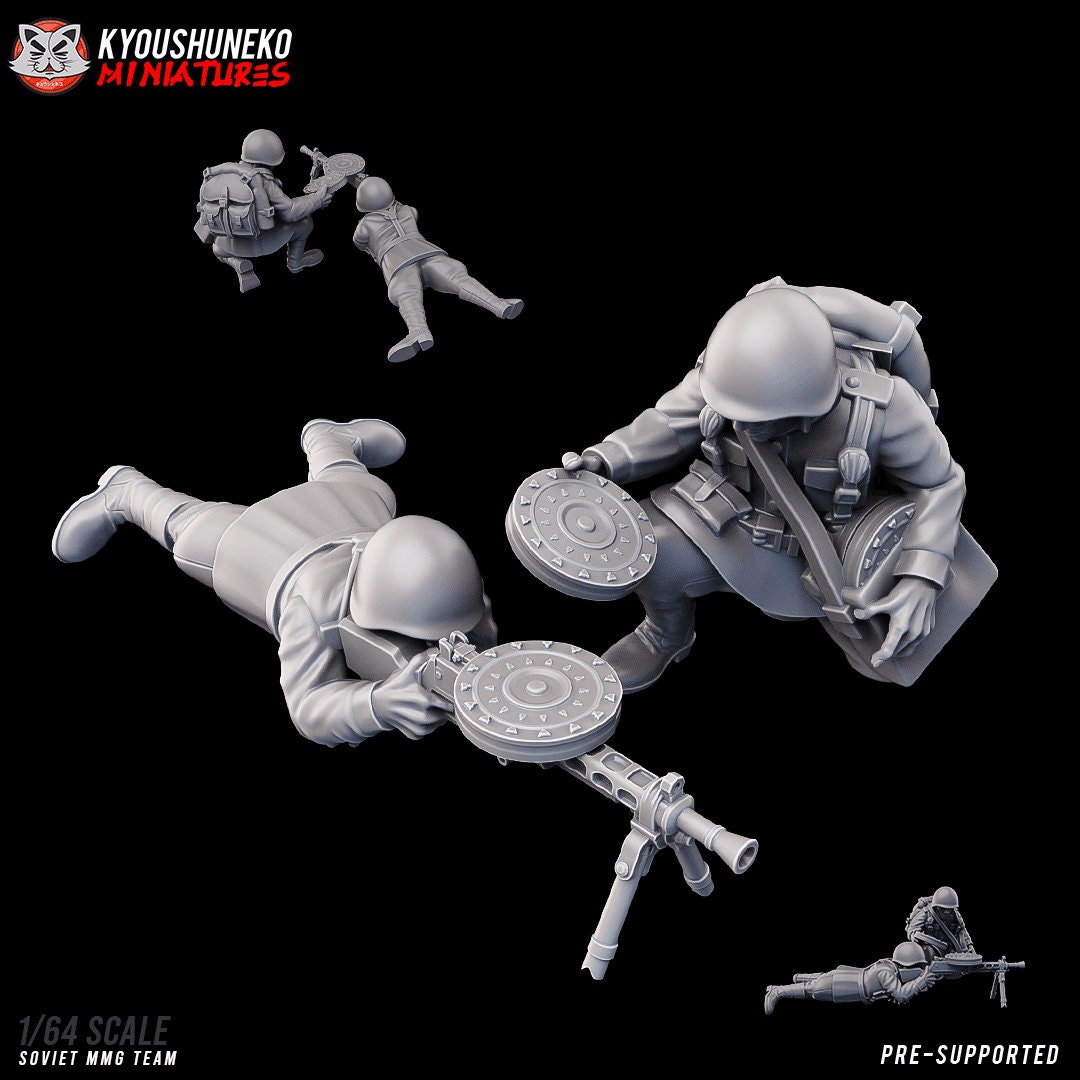 WW2 Soviet MMG Team | Resin 3D Printed Miniature | Kyoushuneko - Etsy