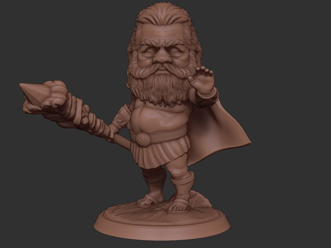 Chibi Neptune | Roman Gods | Multiple Scales | Resin 3D Printed ...