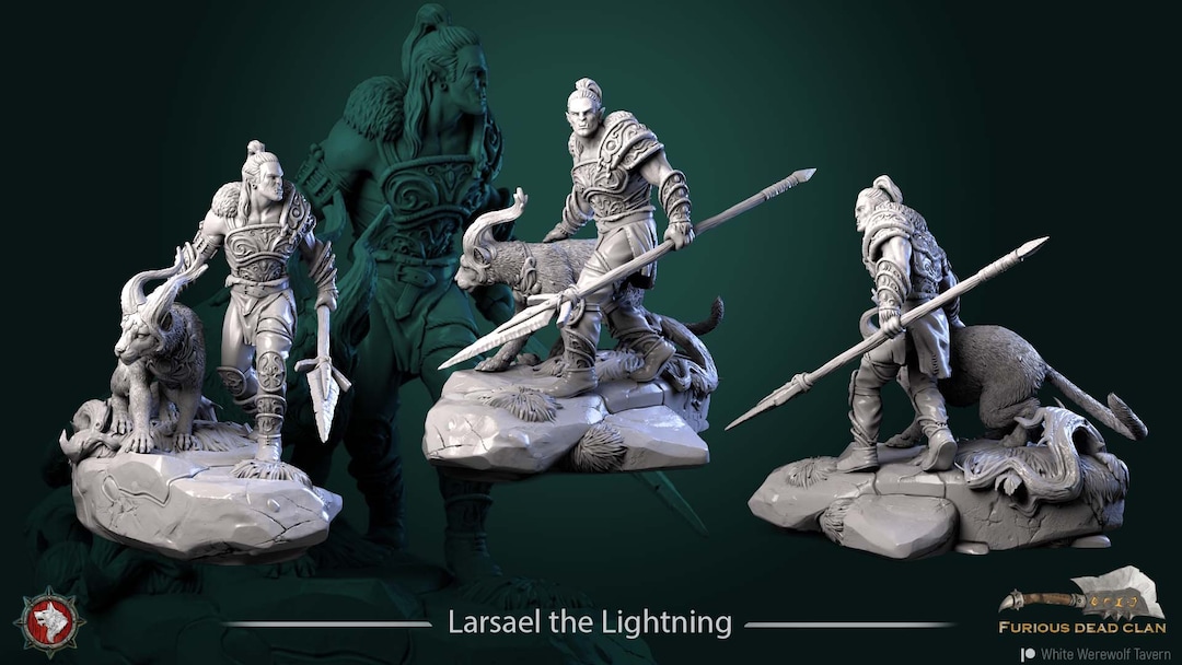 Larsael the Lightning | Multiple Scales | Resin 3D Printed Miniature ...