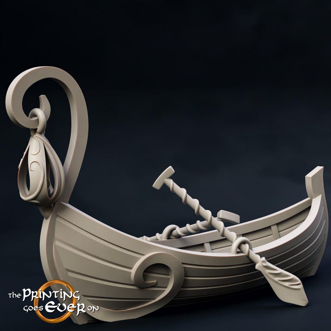 Brightwood Boat | Elves of the Brightwood | MESBG | the Printing Goes ...