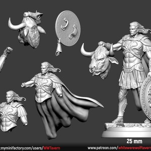 Theseus the Maze Multiple Scales Resin 3D Printed Miniature White ...