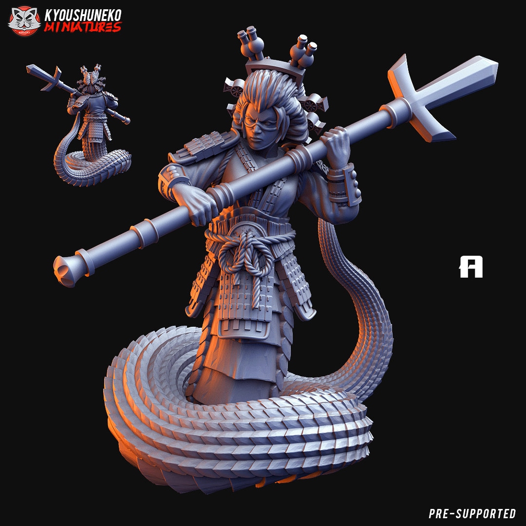Japanese Naga Warriors Two Variations Kyoushuneko - Etsy