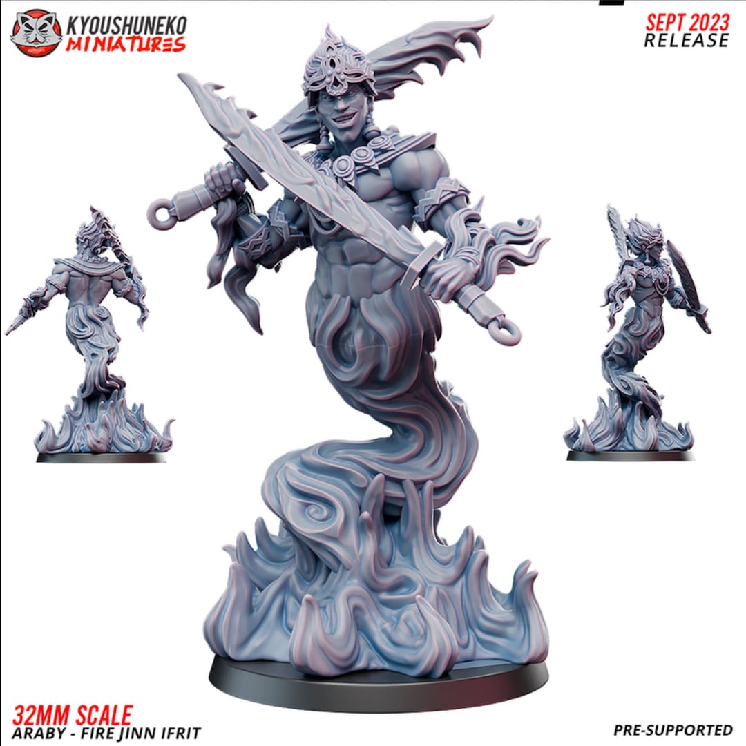 Fire Djinn Ifrit | Araby| Kyoushuneko | - Etsy