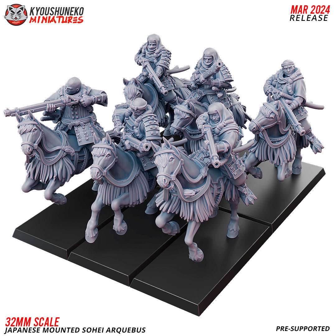 Japanese Mounted Sohei Monk Arquebus | Resin 3D Printed Miniatures ...