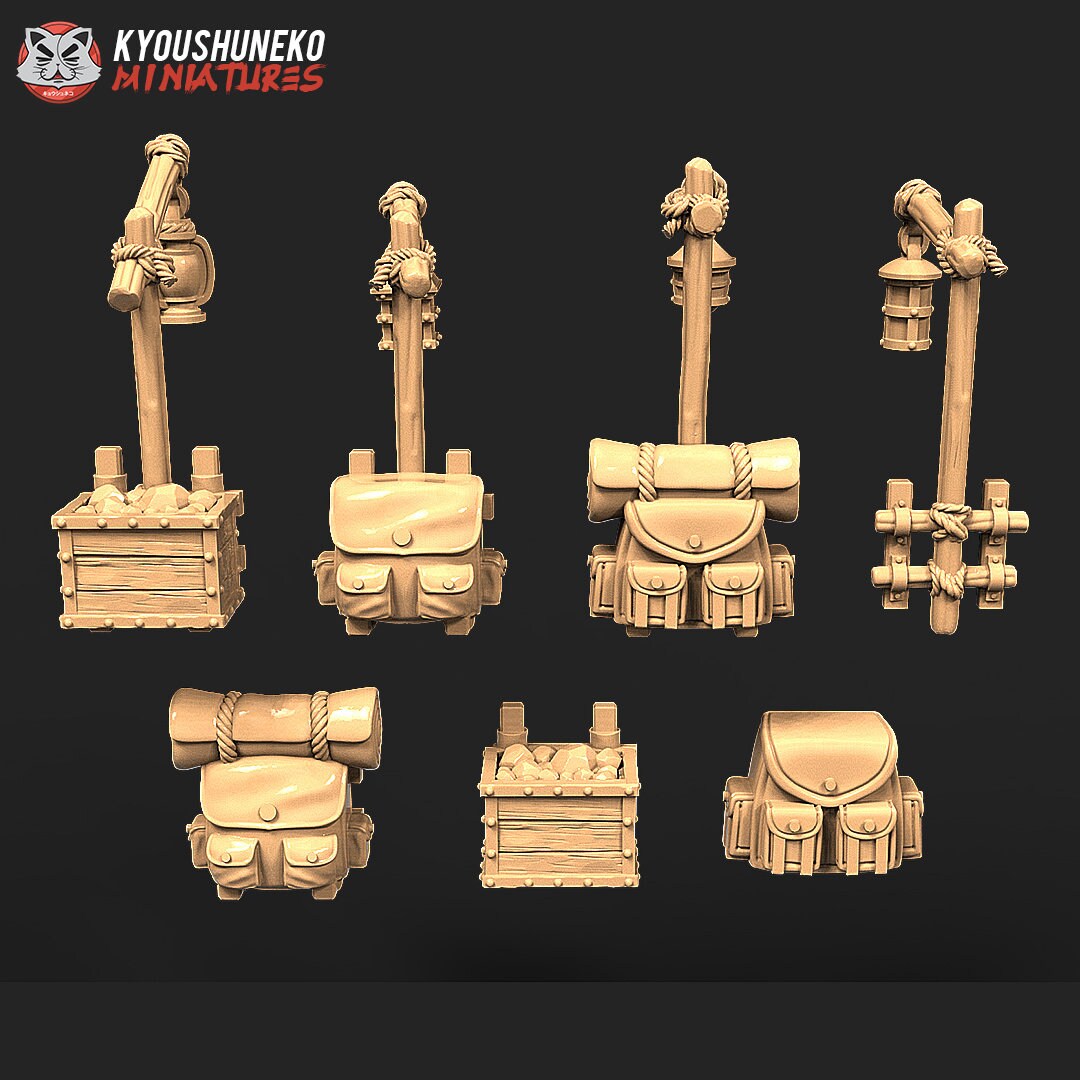 Dwarf Miner Props Resin 3D Printed Miniatures Kyoushuneko - Etsy