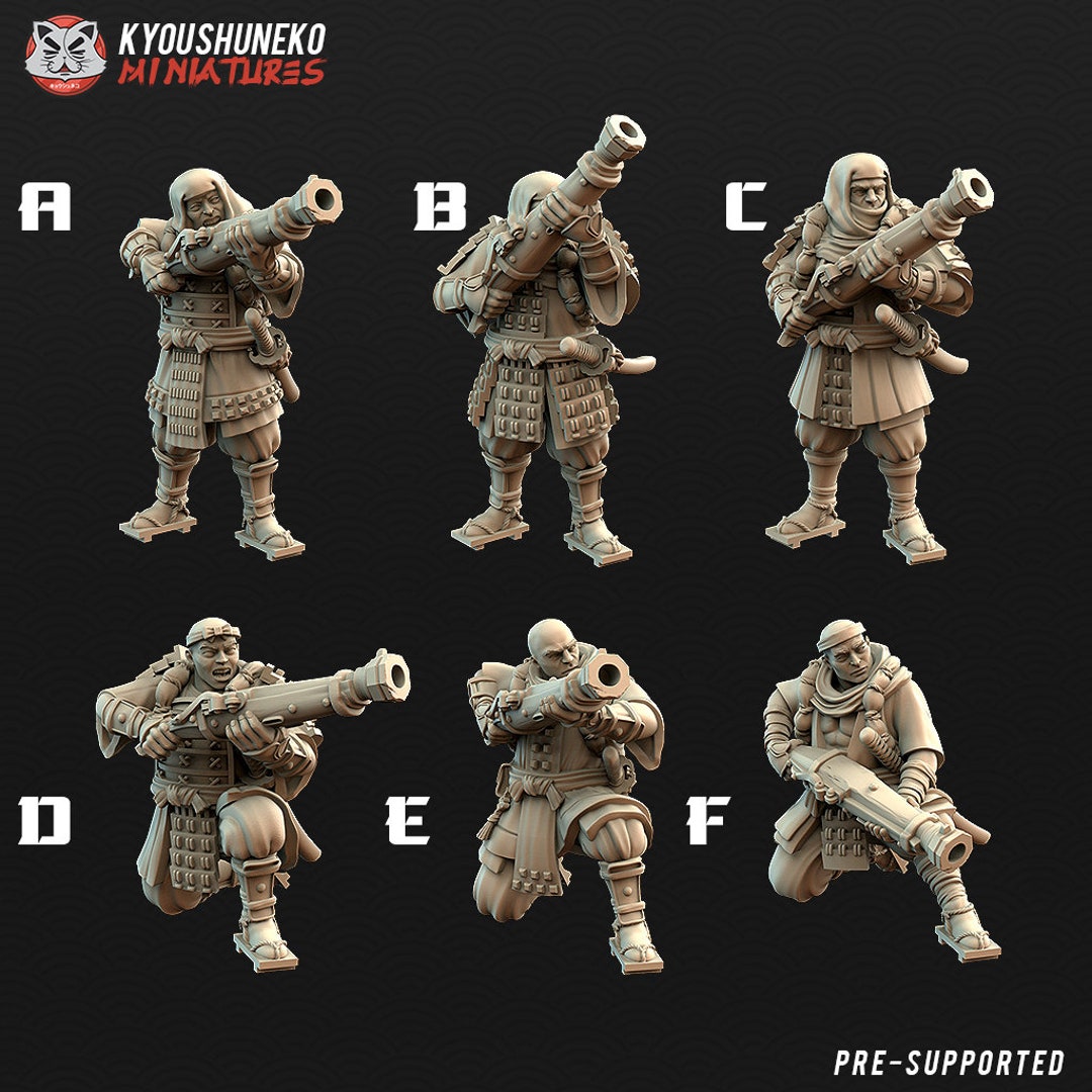 Japanese Sohei Monk Ozutsu Resin 3D Printed Miniatures Kyoushuneko ...