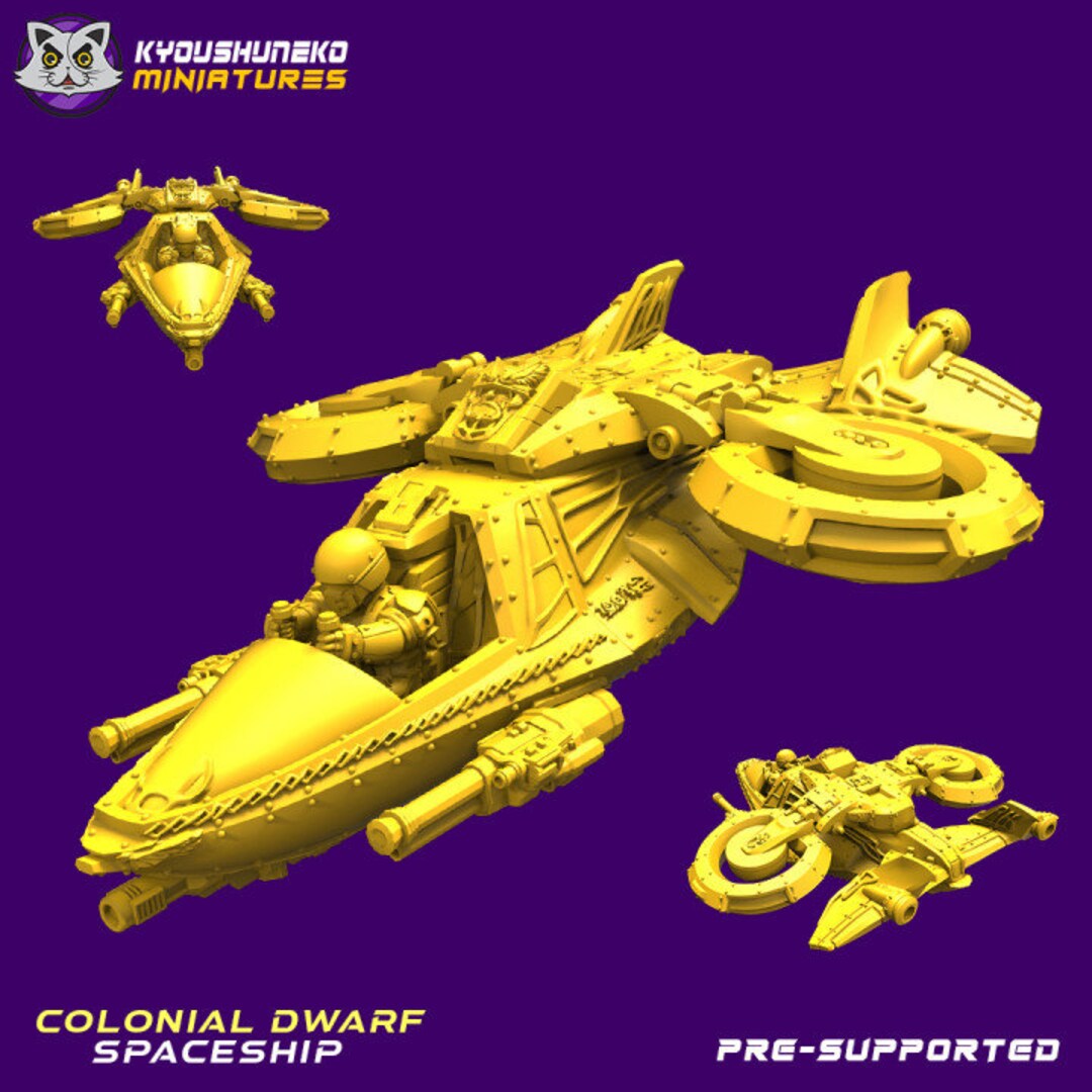 Colonial Space Dwarf Spaceship Space Dwarfs / Squats / League of Votann ...