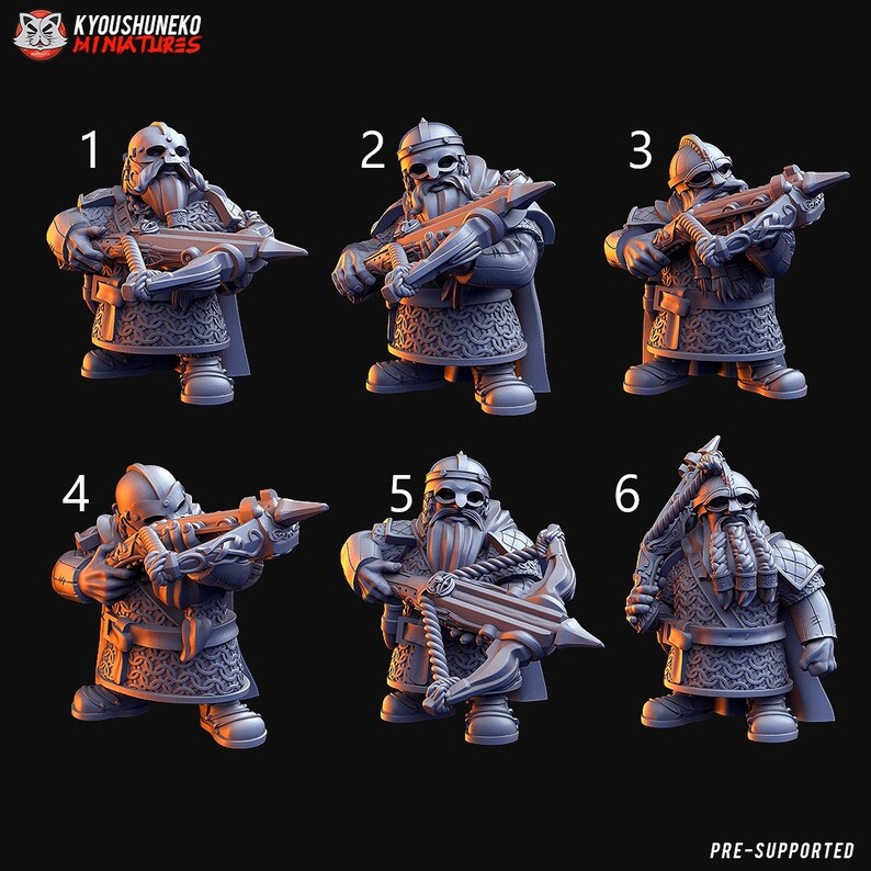 Dwarf Quarrellers Crossbowmen Resin 3D Printed Miniatures - Etsy