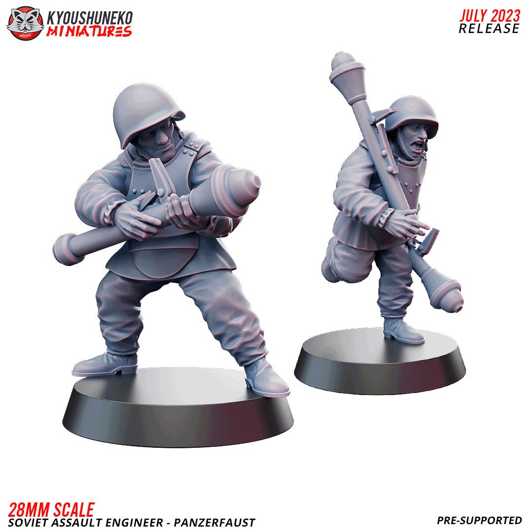 WW2 Soviet Assault Engineer Panzerfaust Team Resin 3D - Etsy