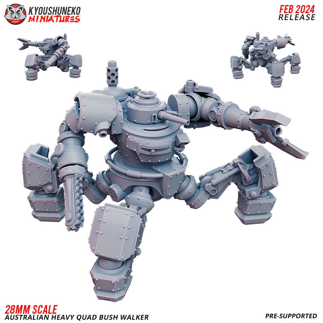 Dieselpunk WW2 Autralians Heavy Quad Bush Walker Mech | Resin 3D ...
