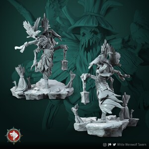 Scarecrows Gary and Ben | Resin 3D Printed Miniature | White Werewolf ...
