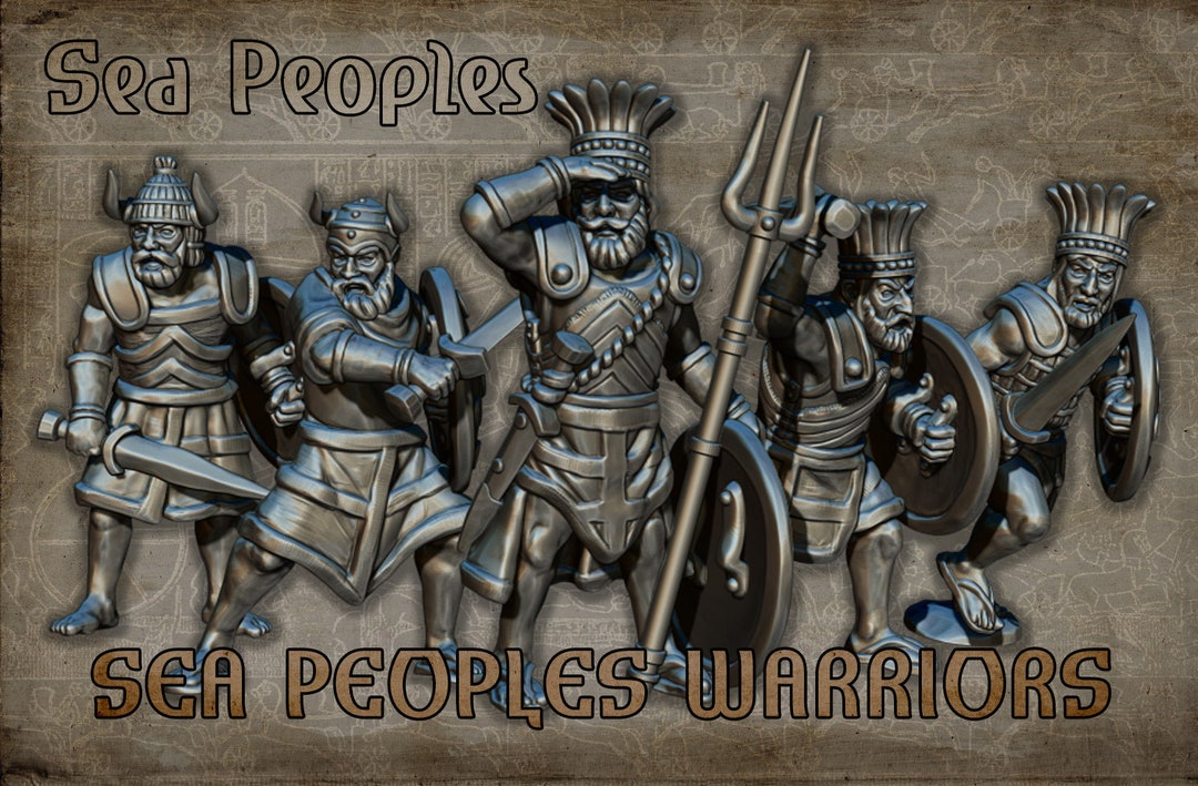 Sea Peoples Warriors | Sea Peoples | 15, 28, 32mm| Resin 3D Printed ...