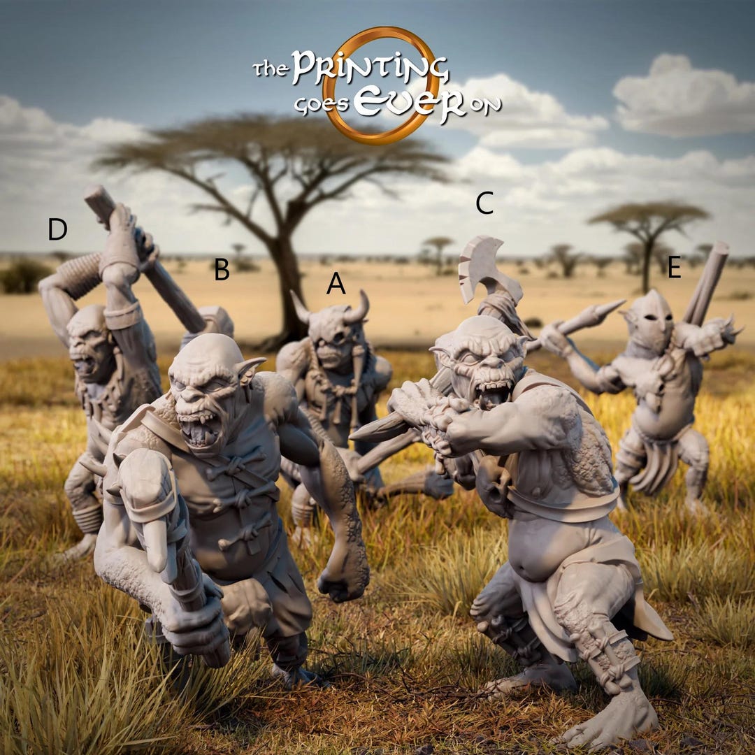 Tribal Half-trolls | Tribal Realms | MESBG | the Printing Goes Ever On ...