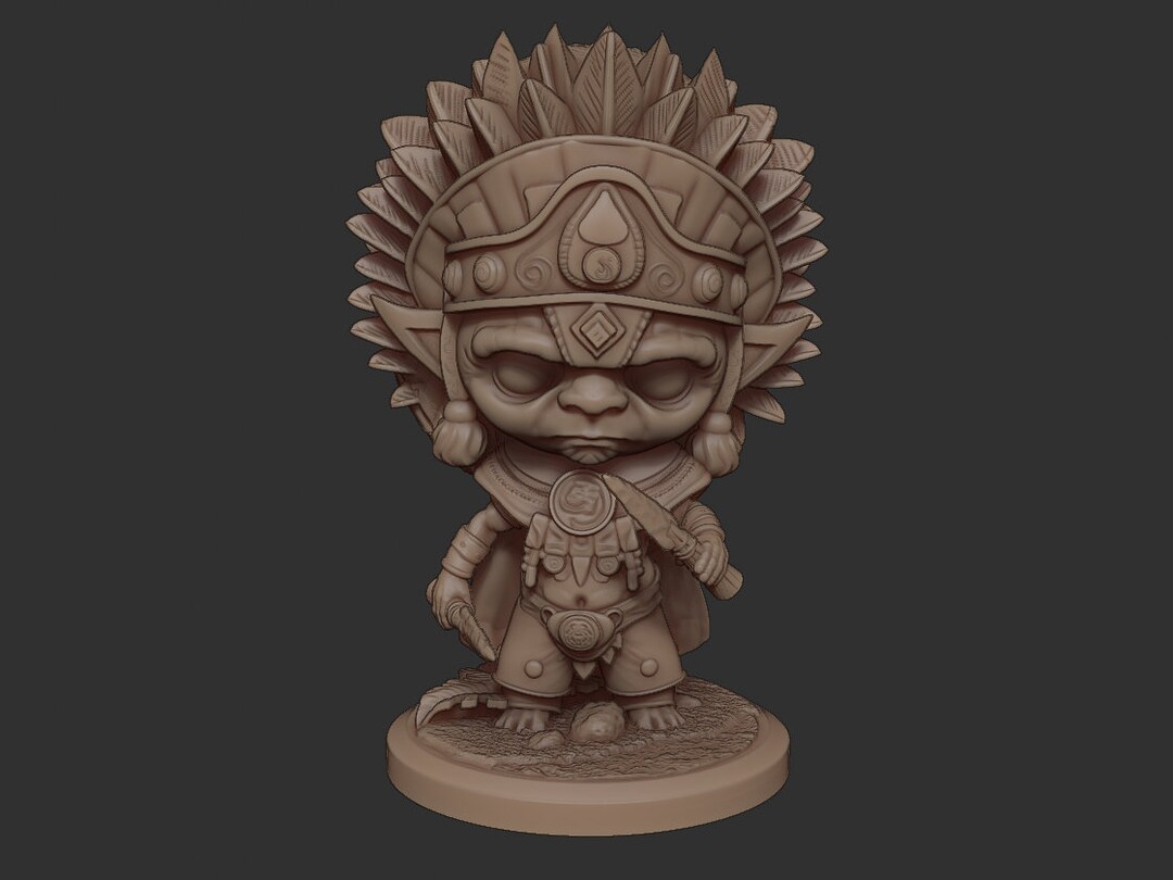 Chibi Buluc Chabtan | Mayan Gods | Multiple Scales | Resin 3D Printed ...