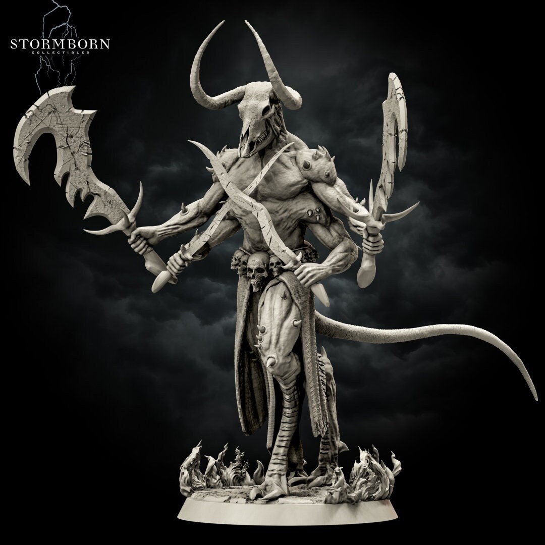 Moloch, the Soulless | Demon of Death | 28mm - 120mm Scale | Resin 3D ...