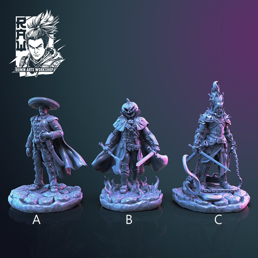 The Cursed Vanguard on Foot | 35mm Scale | Resin 3D Printed Miniature ...