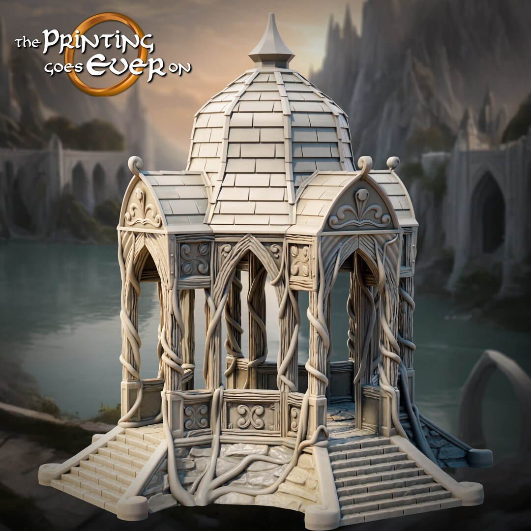 Elven Gazebo | Silver Shores | Resin 3D Printed Miniatures | Table Top ...
