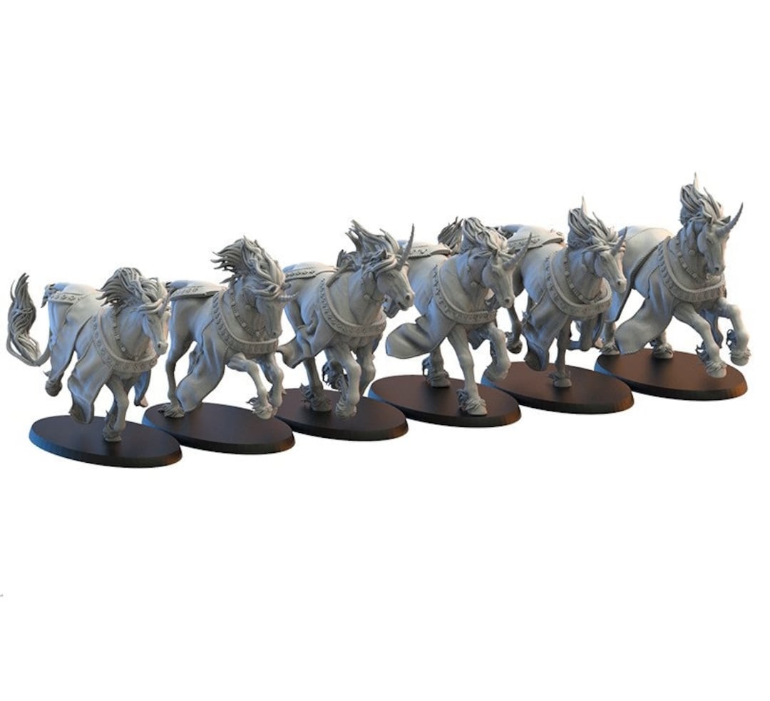 Breton Unicorn Mounts Kingdom of Mercia Lost Kingdom Miniatures ...