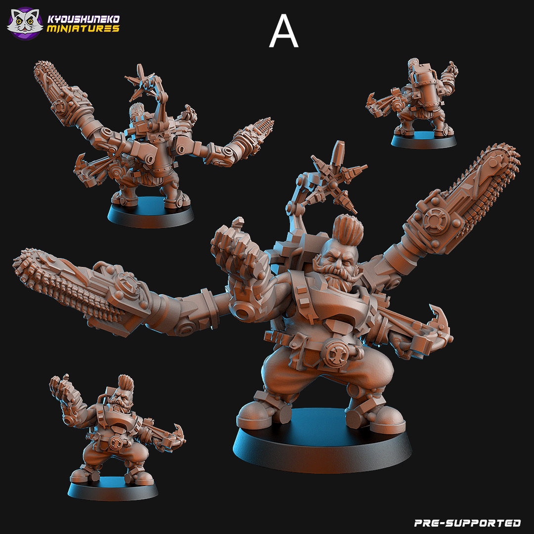 Dwarf Space Miners | Space Dwarfs / Squats / League of Votann | Resin ...