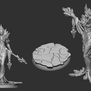 Helga the Frost Witch | Multiple Scales | Resin 3D Printed Miniature ...